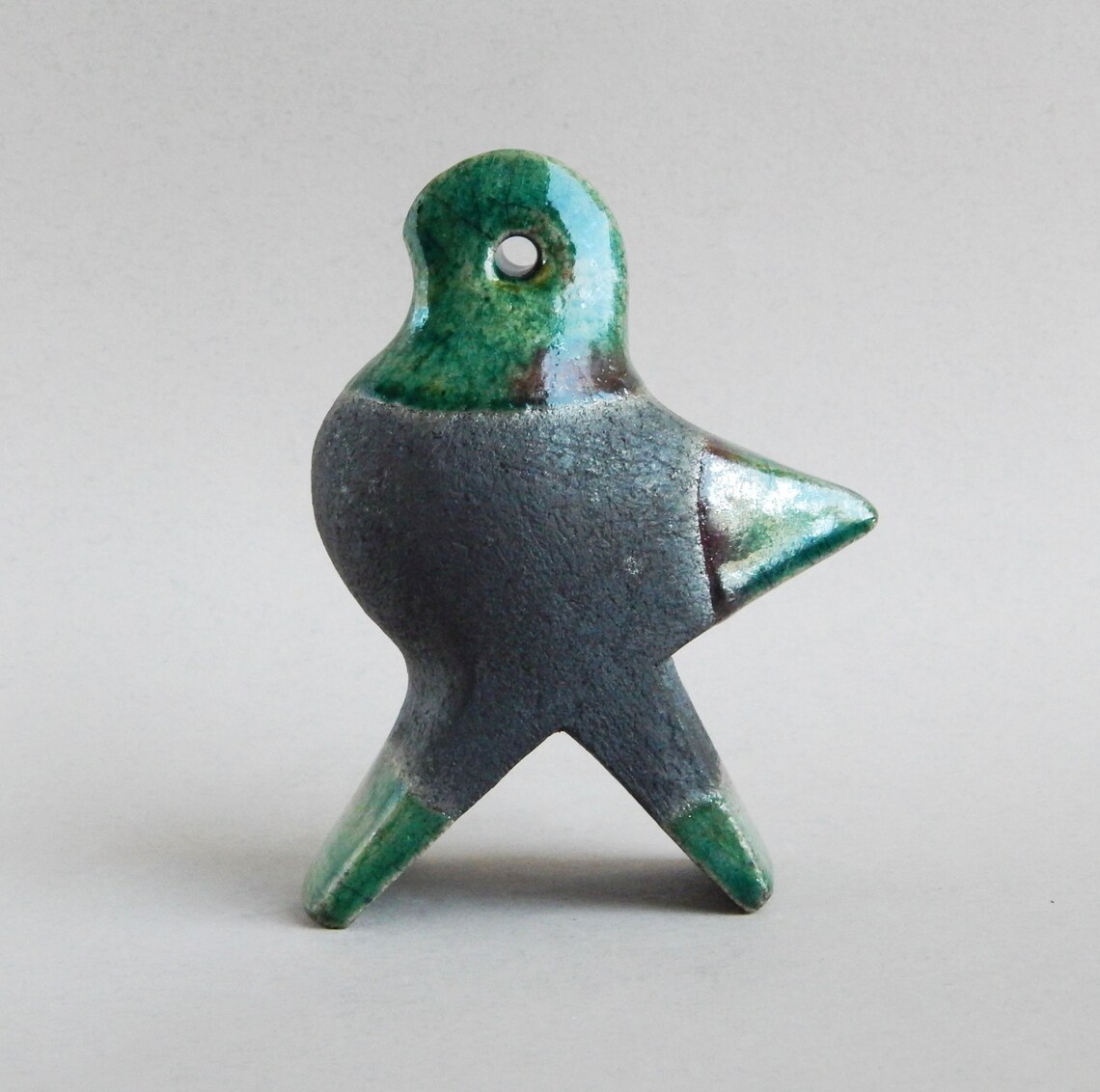 Ceramic Sculpture "blue Bird",pottery Handmade ,bird Figurine,pottery ...