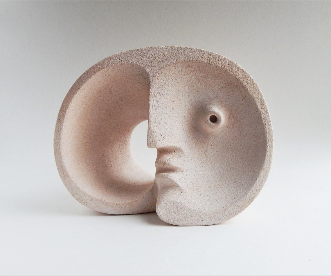 Ceramic sculpture woman's face ceramicsartsculpture | Etsy