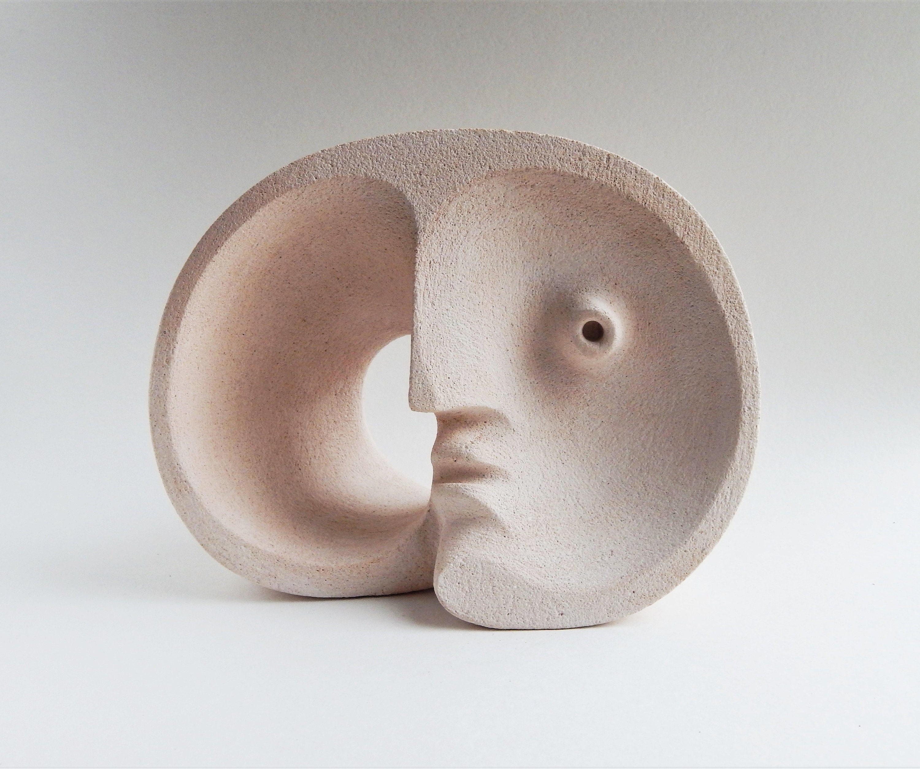 Ceramic sculpture woman's face ceramicsartsculpture | Etsy