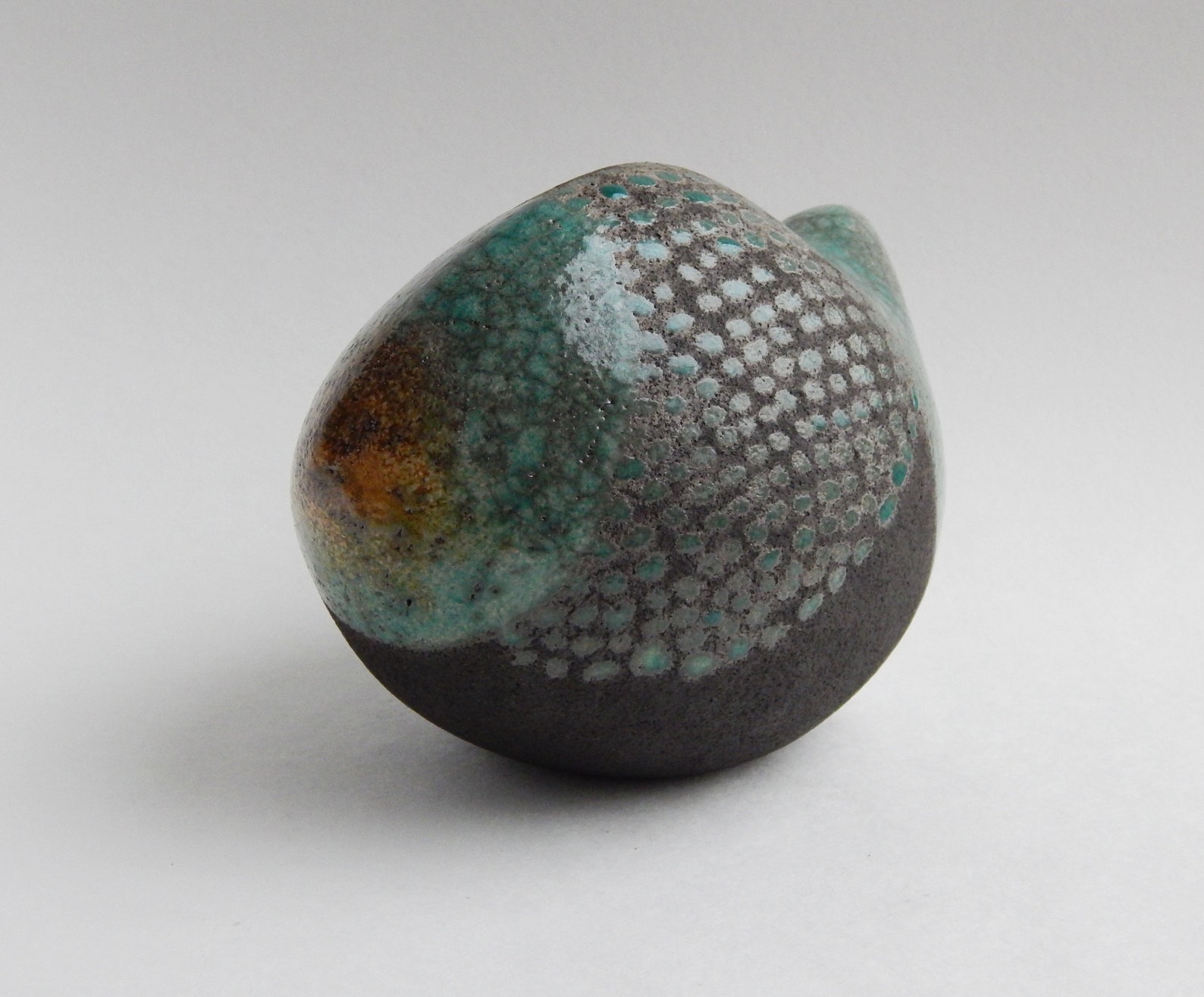 Ceramic sculpture quail Raku pottery blue bird quail | Etsy