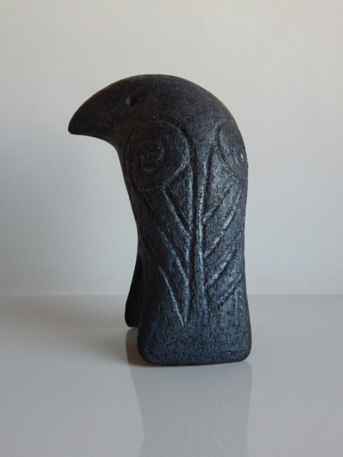 Ceramic Sculpture of Crowsfigurinebird Figurineblack | Etsy