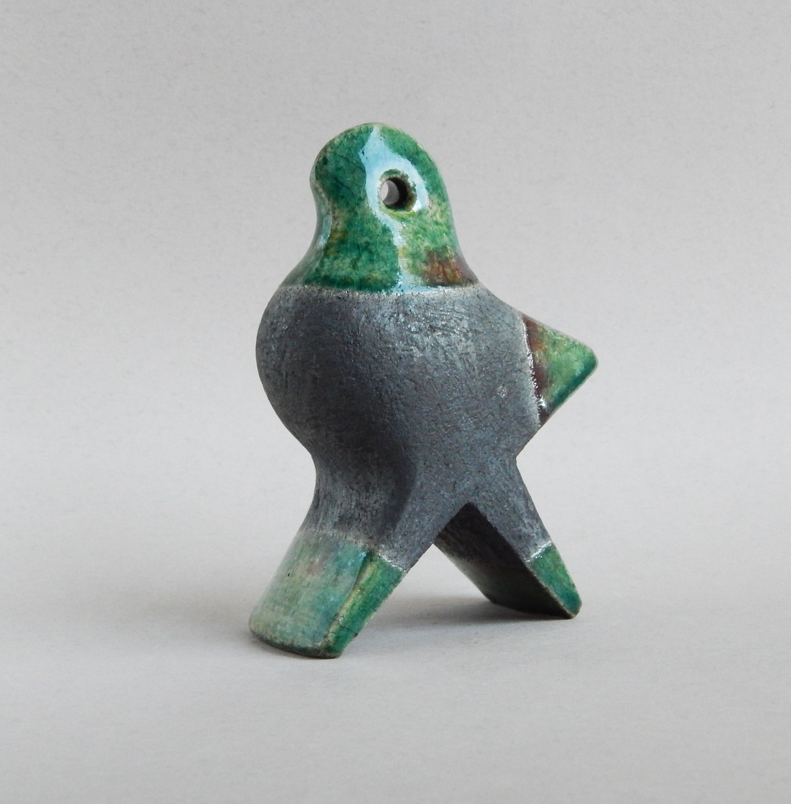 Ceramic Sculpture blue Birdpottery Handmade bird | Etsy