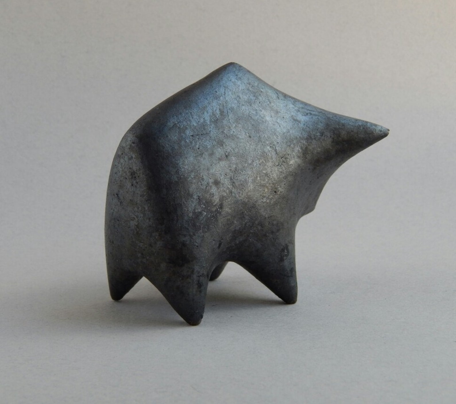 Ceramic Sculpture "buffalo", Bull Figurine, Statuette, Black Bull, Art ...