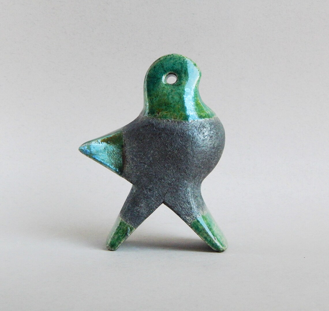 Ceramic Sculpture "blue Bird",pottery Handmade ,bird Figurine,pottery ...