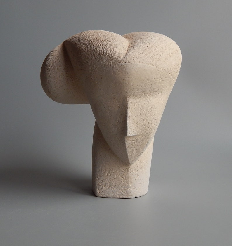 Ceramic Sculpture head Terracottaabstract Sculpture Clay | Etsy