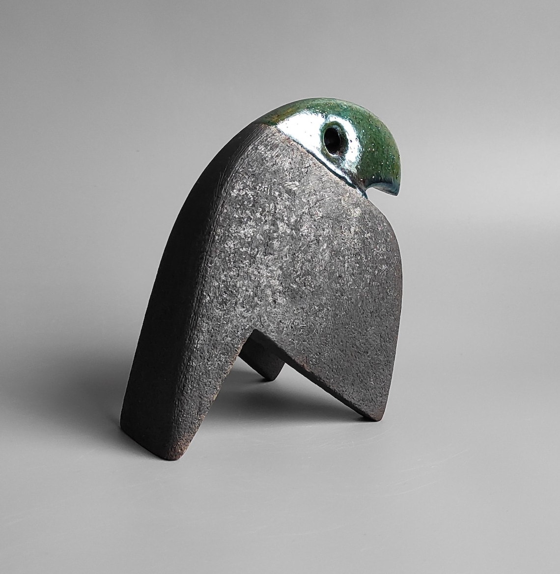 Ceramic Sculpture blue Raven Raku Ceramic - Etsy