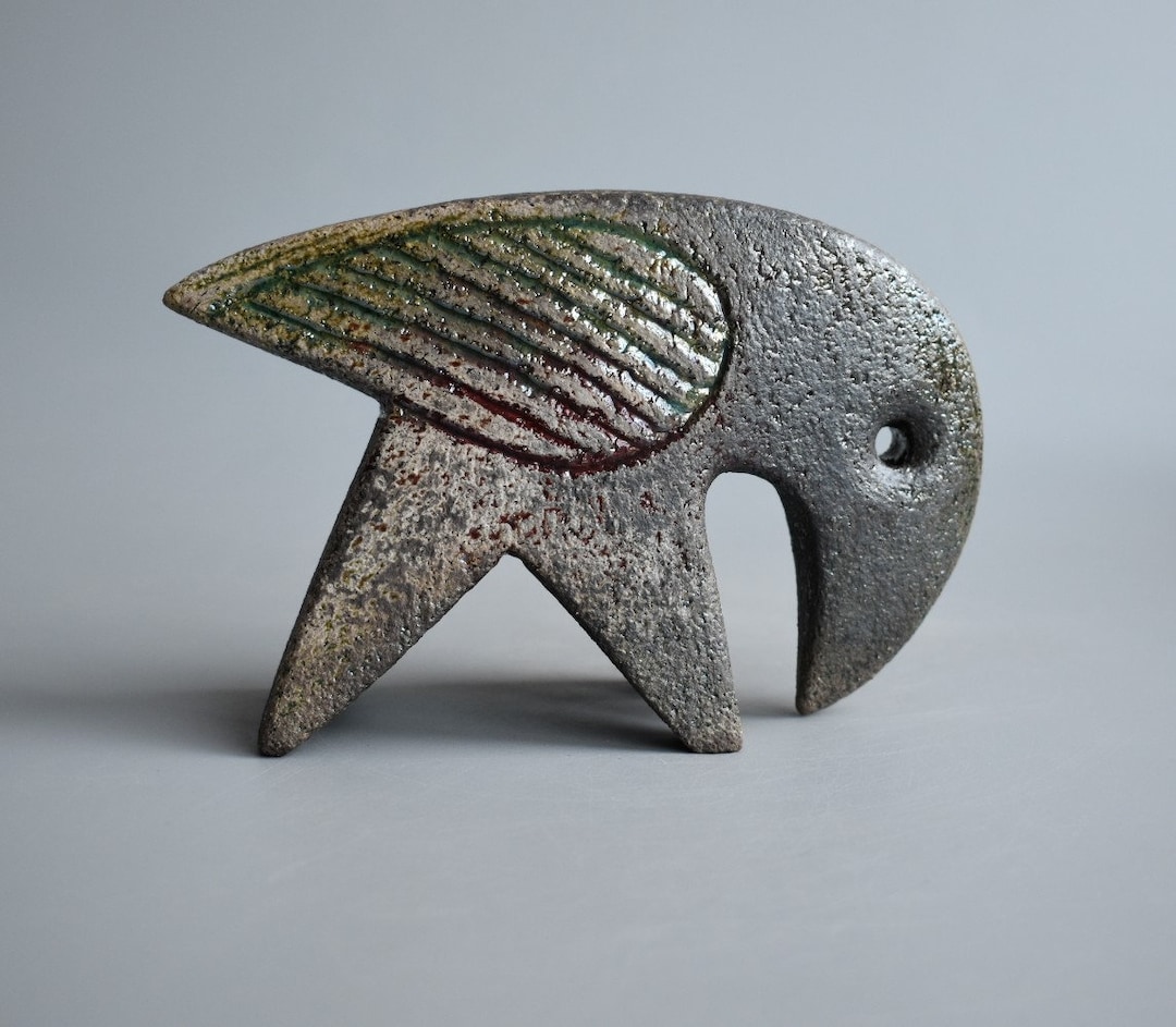 Ceramic Sculpture of Crows,figurine,bird Figurine,black Raven,art and ...