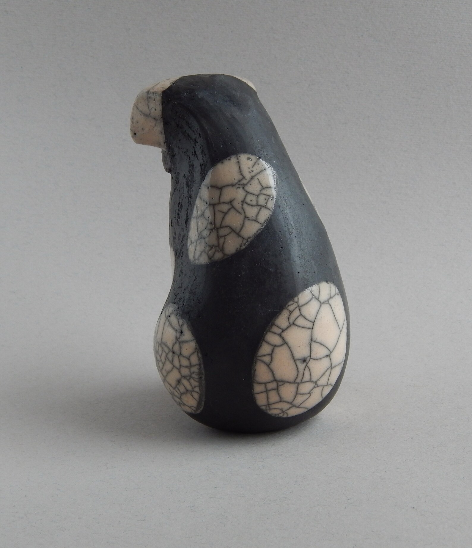 Ceramic sculpture Fox Terrier ceramics of Raku | Etsy