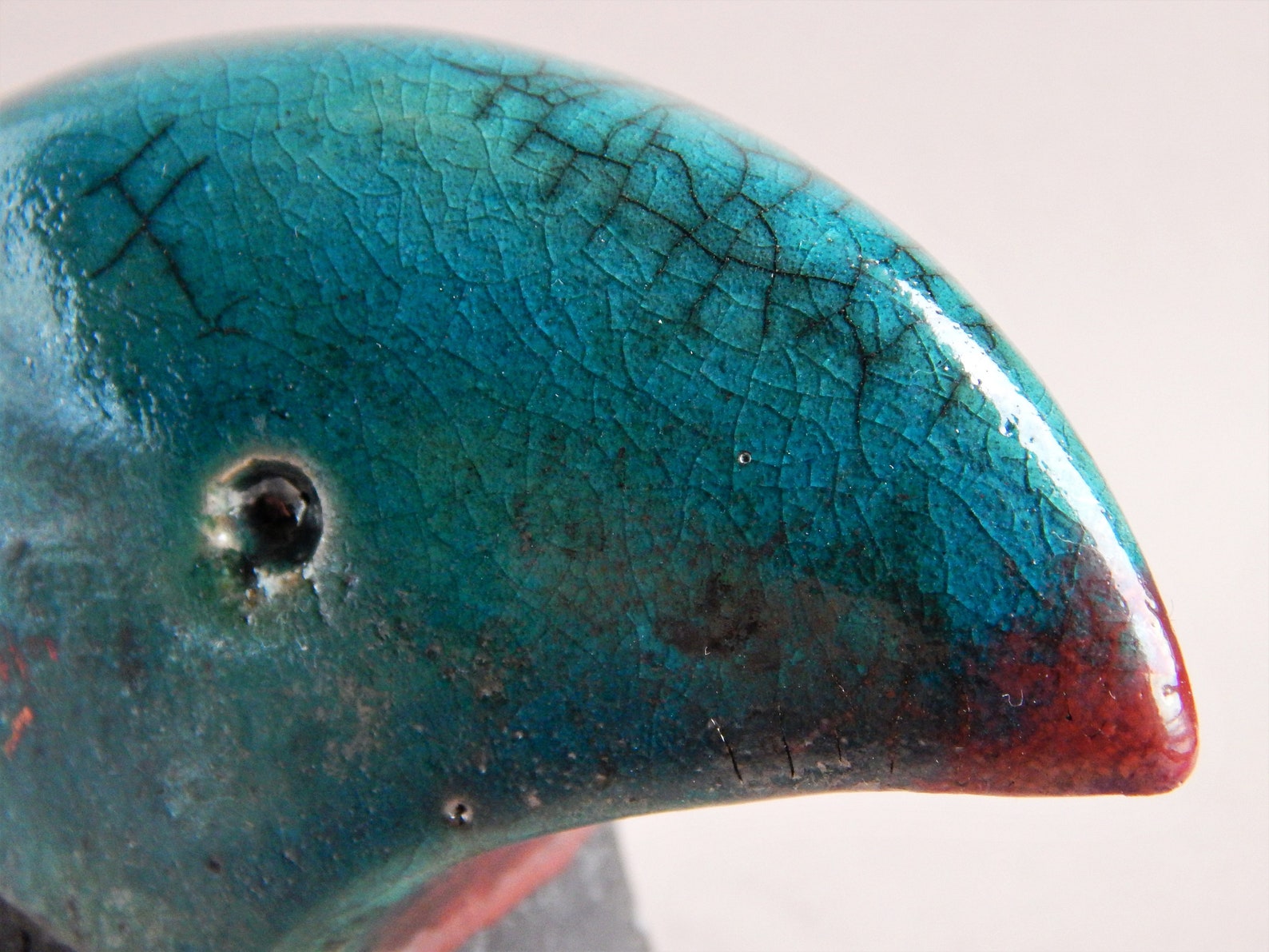 Ceramic Sculpture blue Raven Raku Ceramic - Etsy