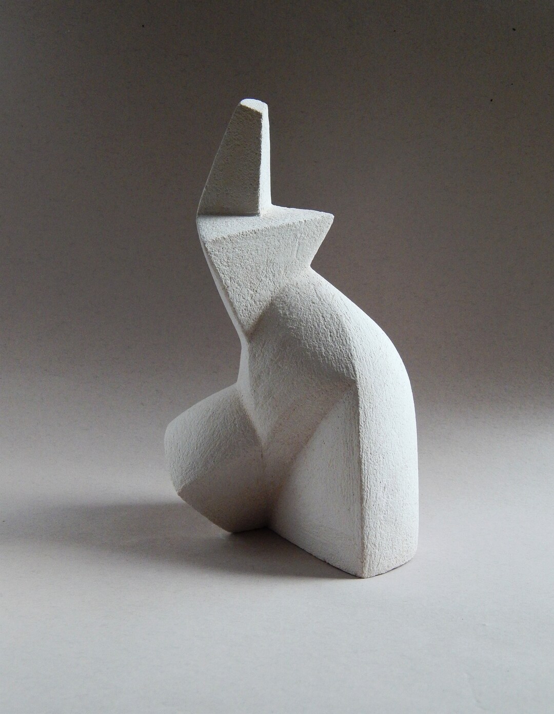 Ceramic Sculpture - Dance, Female Figure, Ceramics, White, Original ...