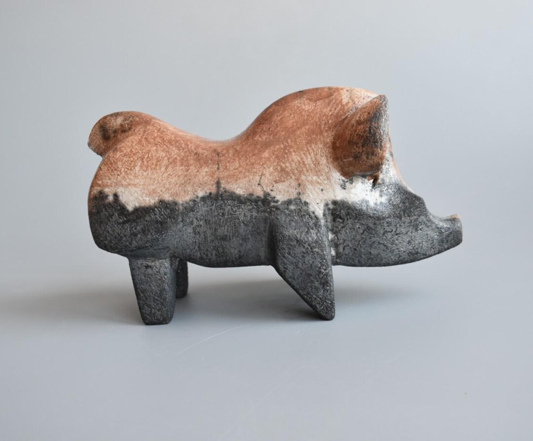 Ceramic sculpture Buffalo,bull figurine,black bull,art collecting,gift ...