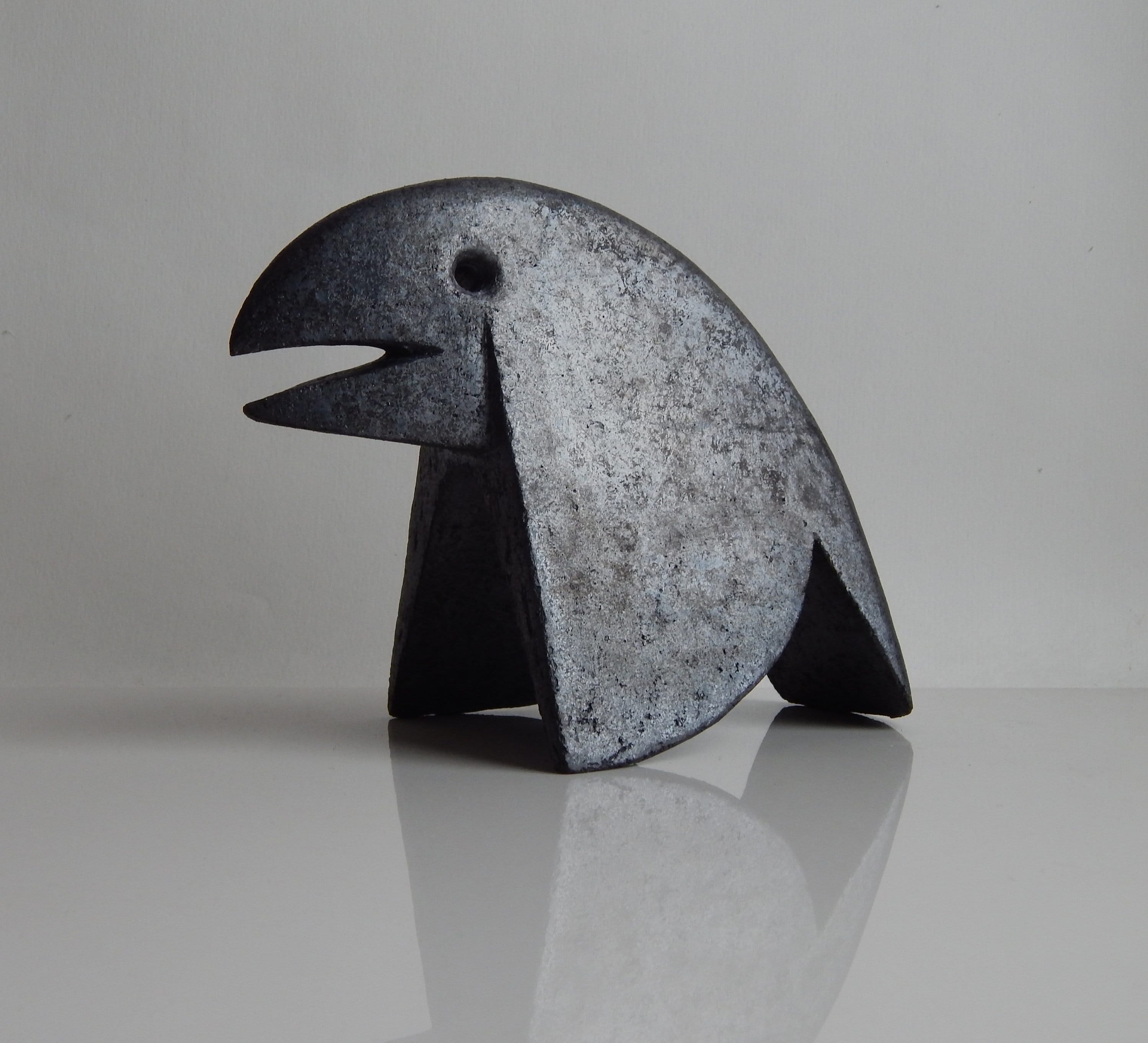 Ceramic Sculpture of Crows Figurine Bird Figurine Black | Etsy