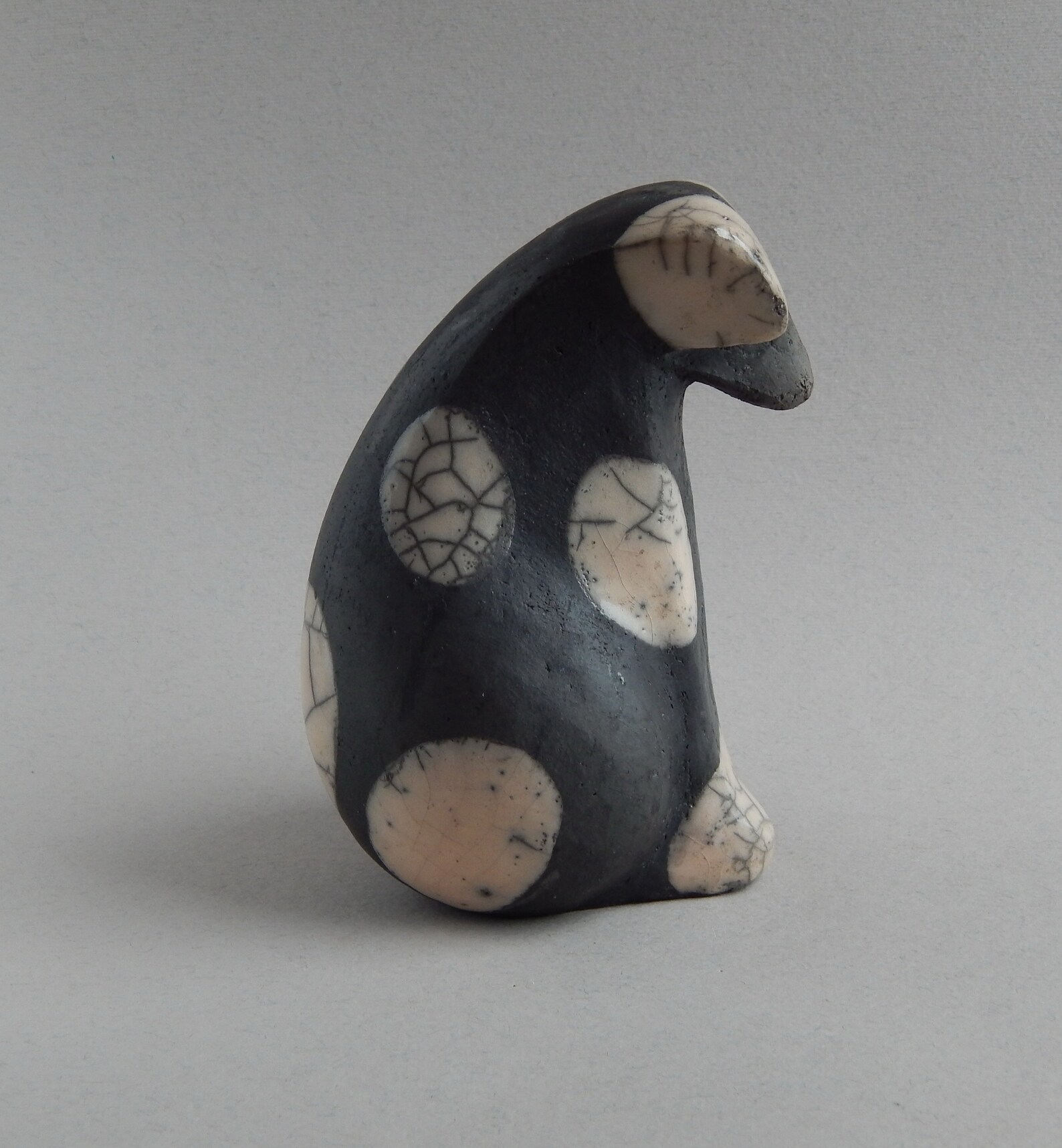 Ceramic sculpture Fox Terrier ceramics of Raku | Etsy