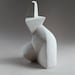 Ceramic Sculpture Dance Female Figure Ceramics White - Etsy