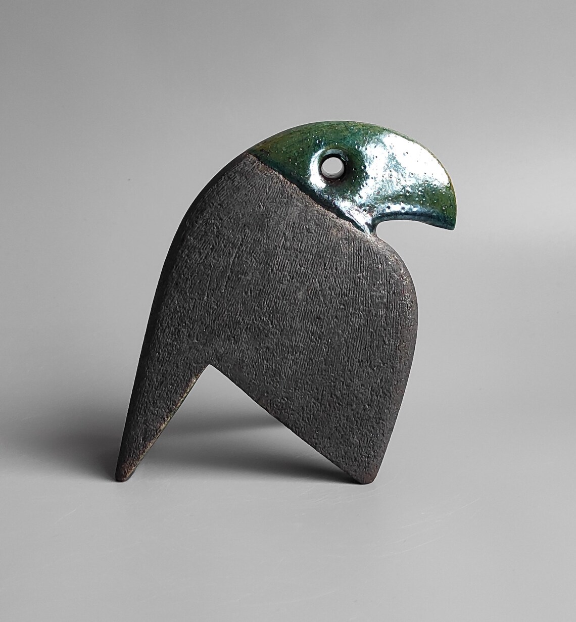 Ceramic Sculpture blue Raven Raku Ceramic - Etsy