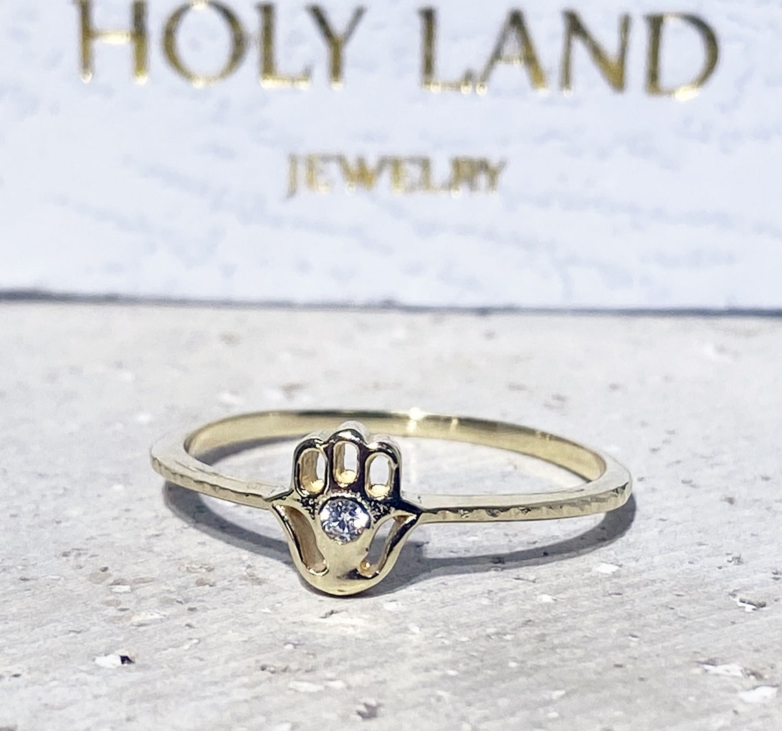 Gold Hamsa Ring Silver Hamsa Ring Hand of Fatima Ring - Etsy