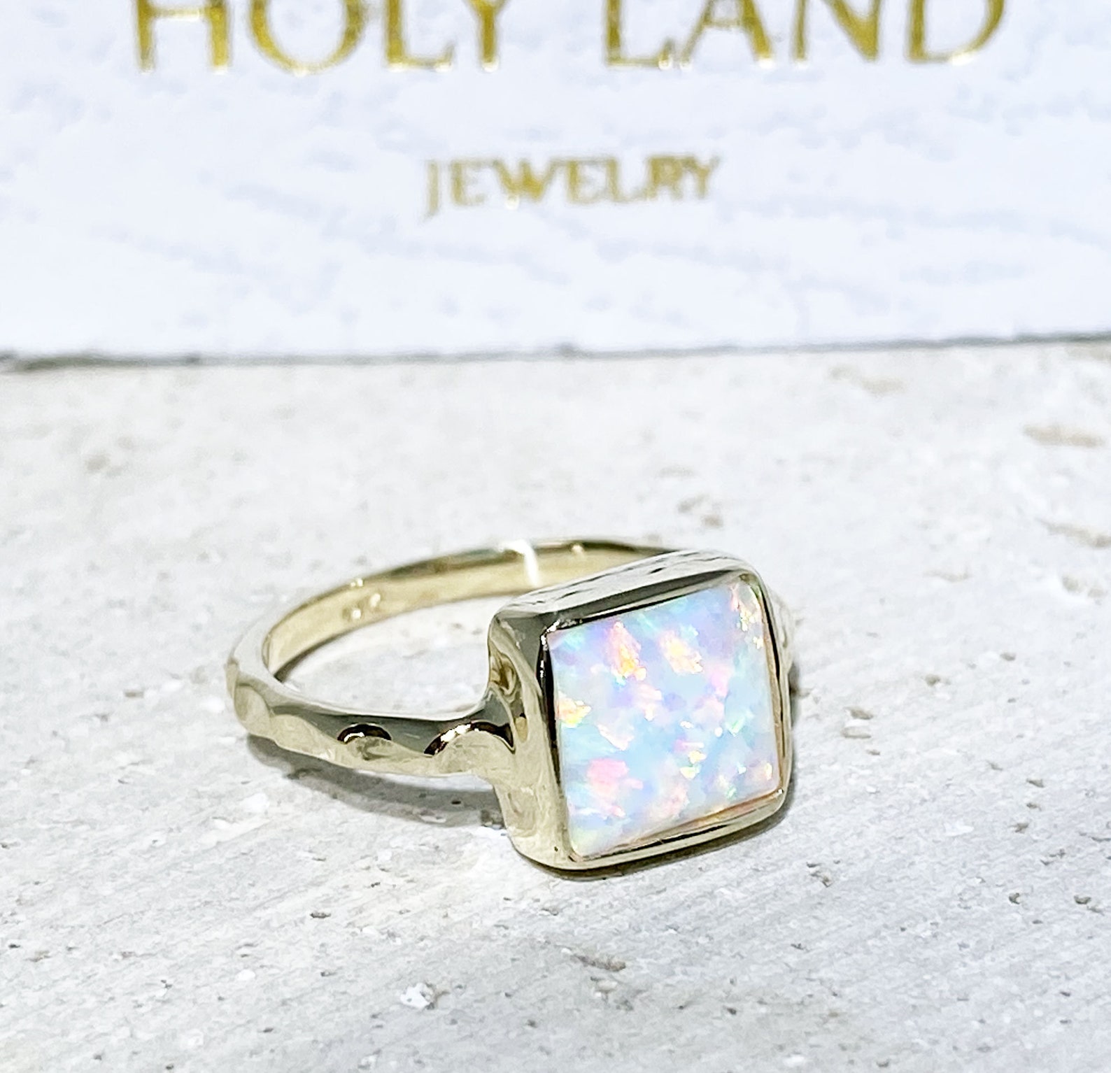 White Opal Ring Gold Ring Gemstone Ring Opal Jewelry - Etsy