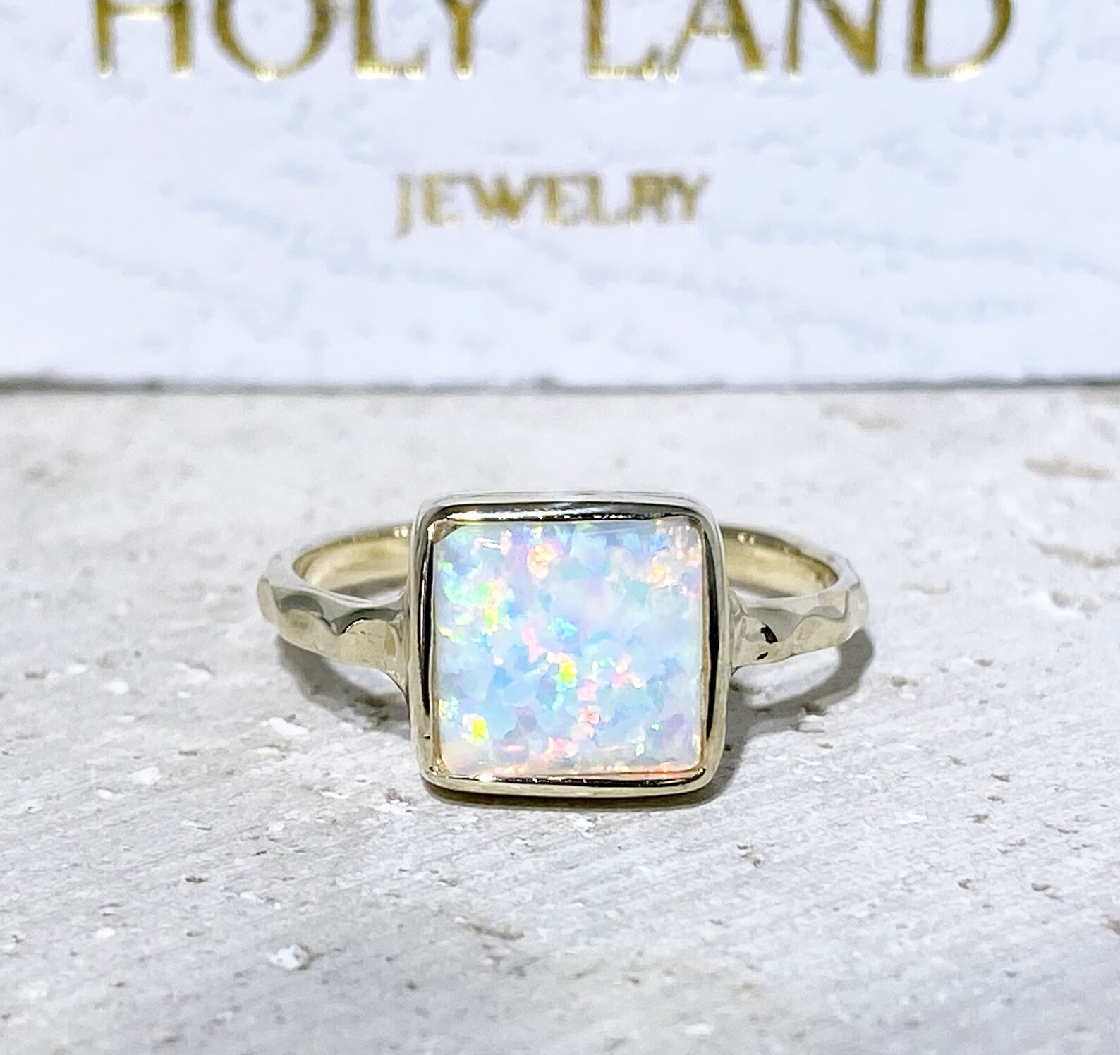 White Opal Ring Gold Ring Gemstone Ring Opal Jewelry - Etsy