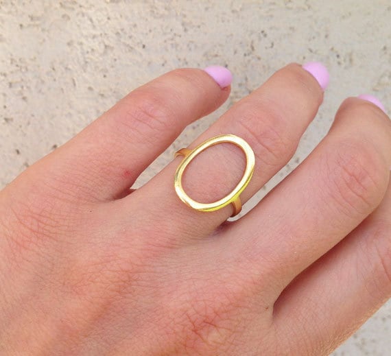 Gold Circle Ring Gold Ring Silver Circle Ring Eternity - Etsy