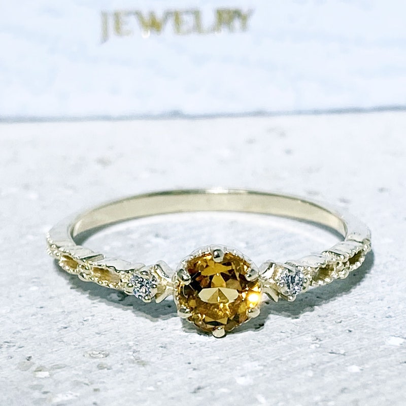 November Birthstone Ring - Etsy