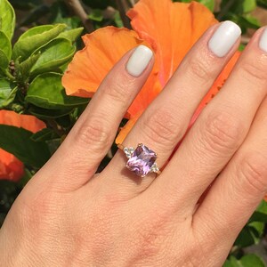 Rose Quartz Ring October Birthstone Statement Ring Gold | Etsy