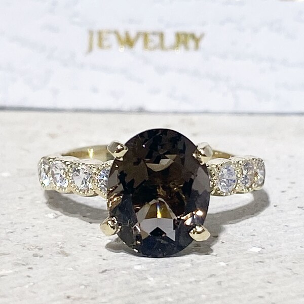 Smoky Quartz Ring - Etsy