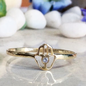 Gold Hamsa Ring Silver Hamsa Ring Hand of Fatima Ring | Etsy