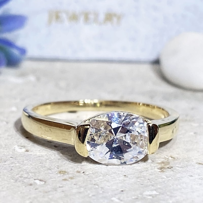 Clear Stone Ring - Etsy