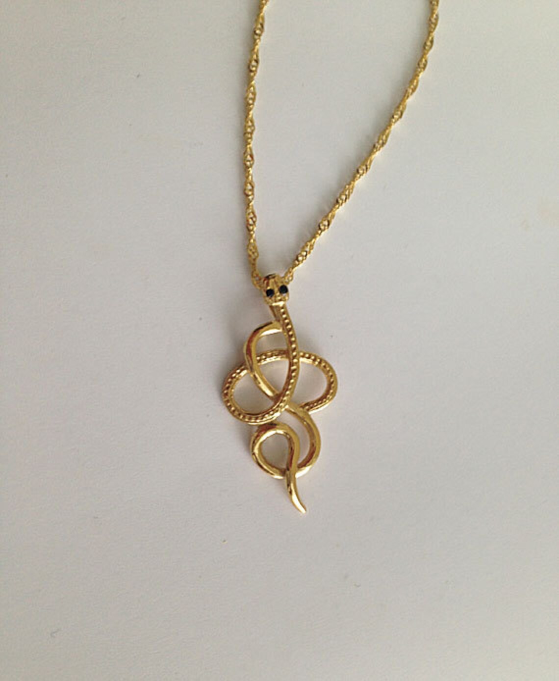 Gold Snake Necklace Tiny Serpent Necklace Gold Filled | Etsy