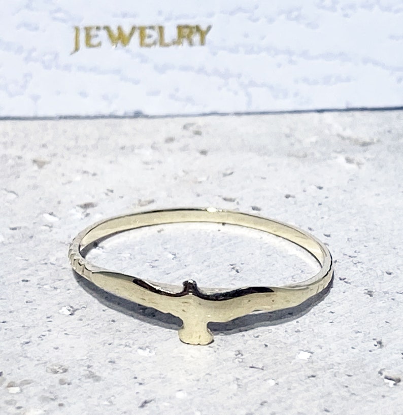 Bird Ring - Stacking Ring - Animal Ring - Gold Ring - Delicate Ring ...