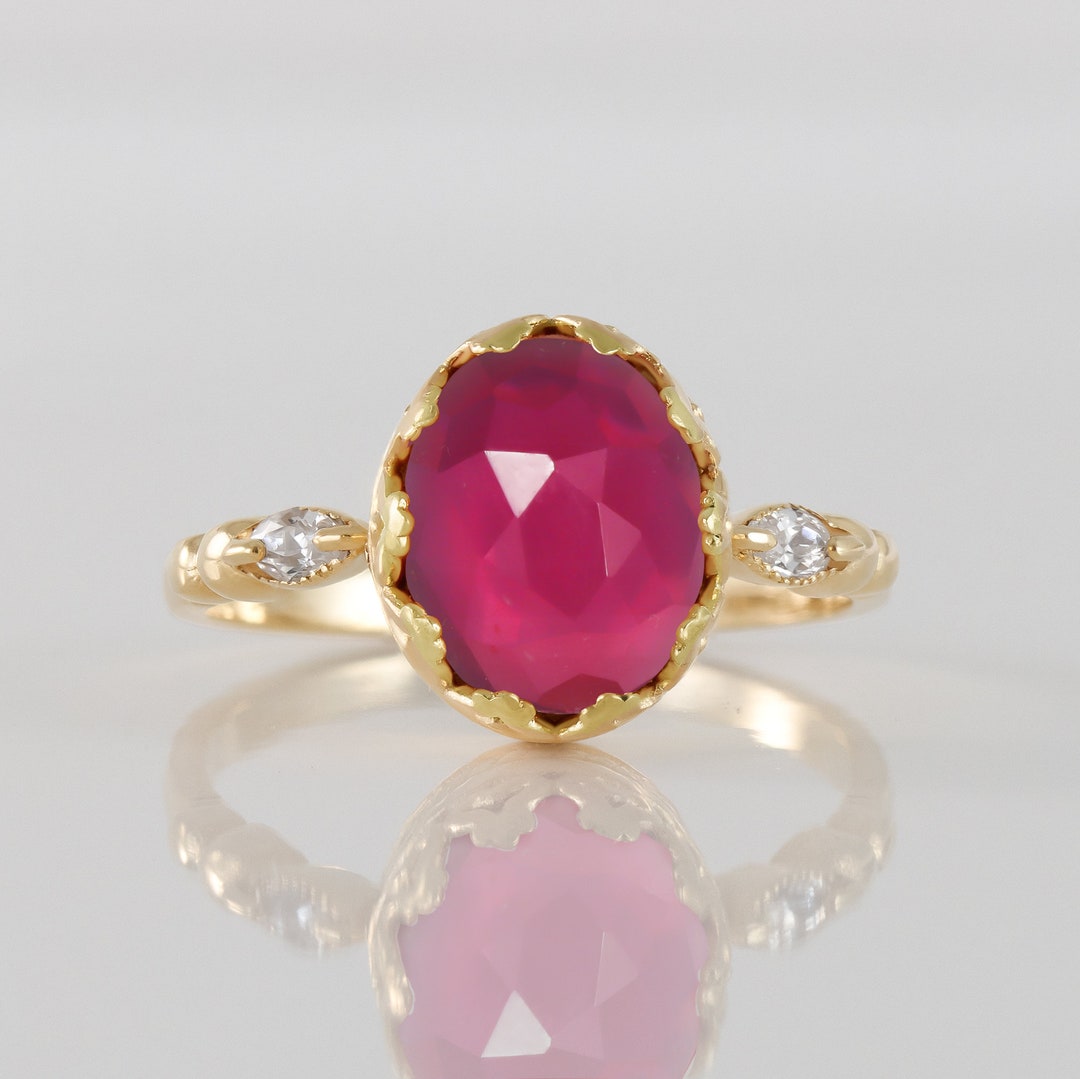 Pink Tourmaline Ring - Statement Ring - Gold Ring - Cocktail Ring ...
