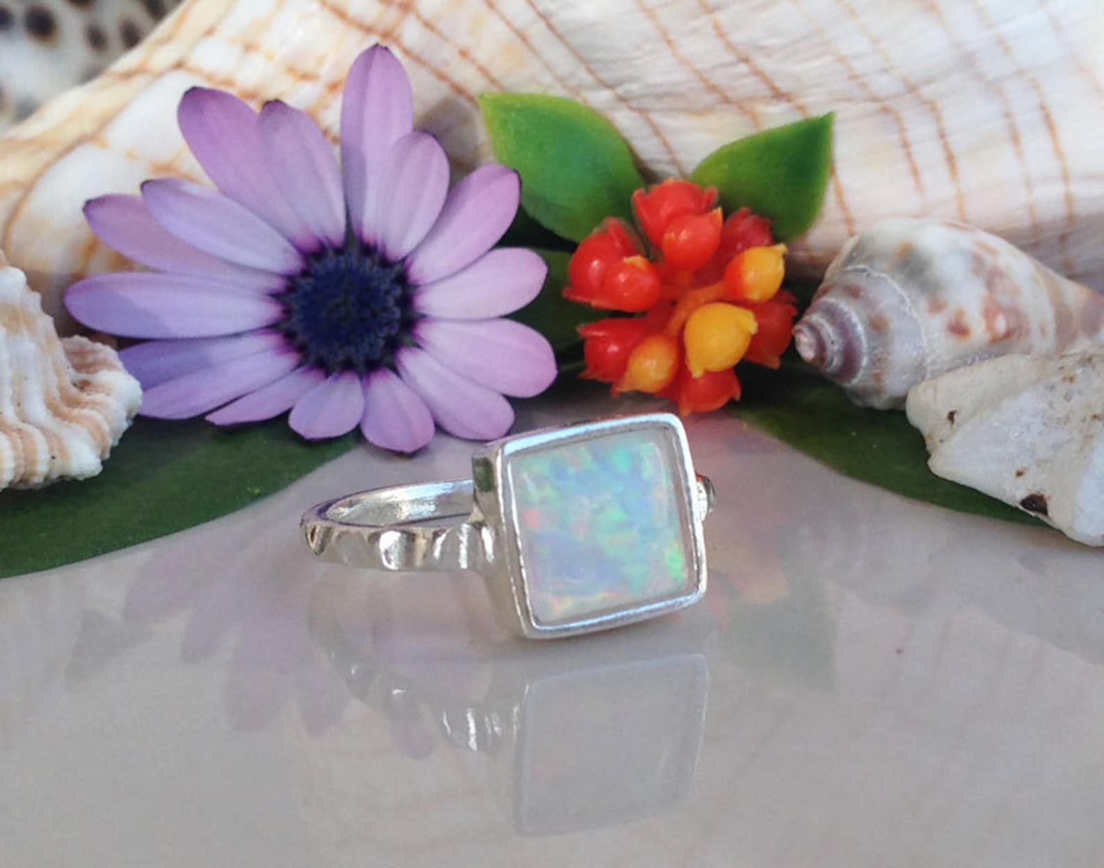 White Opal Ring Gold Ring Gemstone Ring Opal Jewelry | Etsy