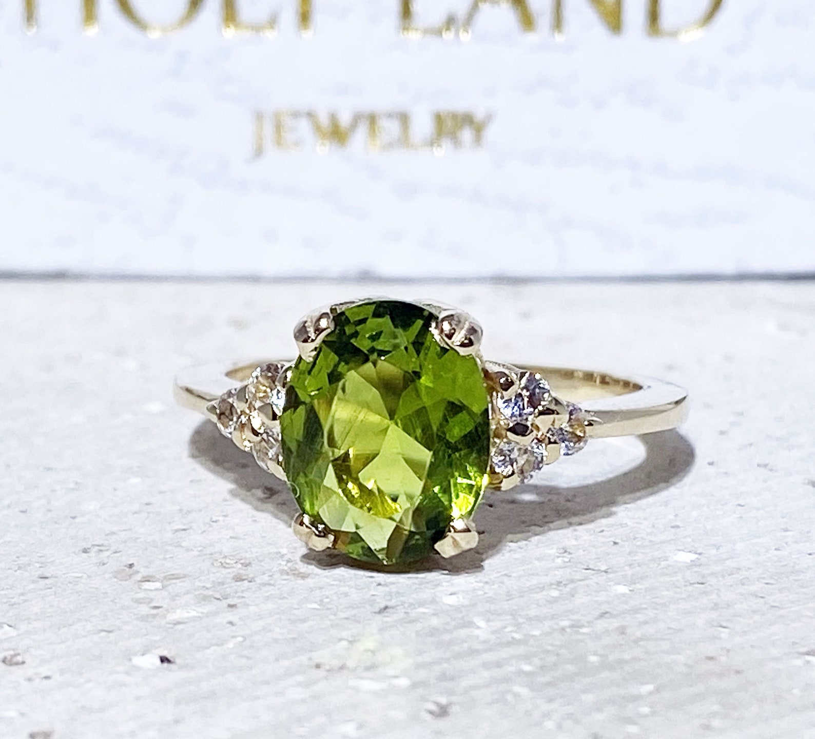Peridot Ring - August Birthstone Jewelry - Statement Ring - Gold Ring ...