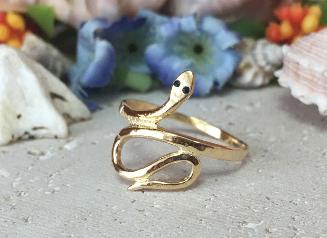 Gold Snake Ring - Animal Jewelry - Silver Snake Ring - Band Ring ...