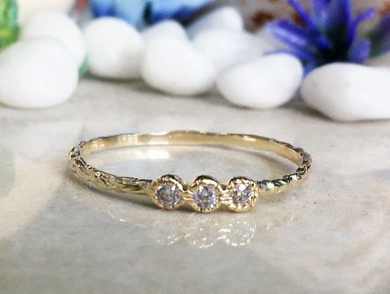 April Birthstone Jewelry Clear Quartz Ring Gold Ring | Etsy