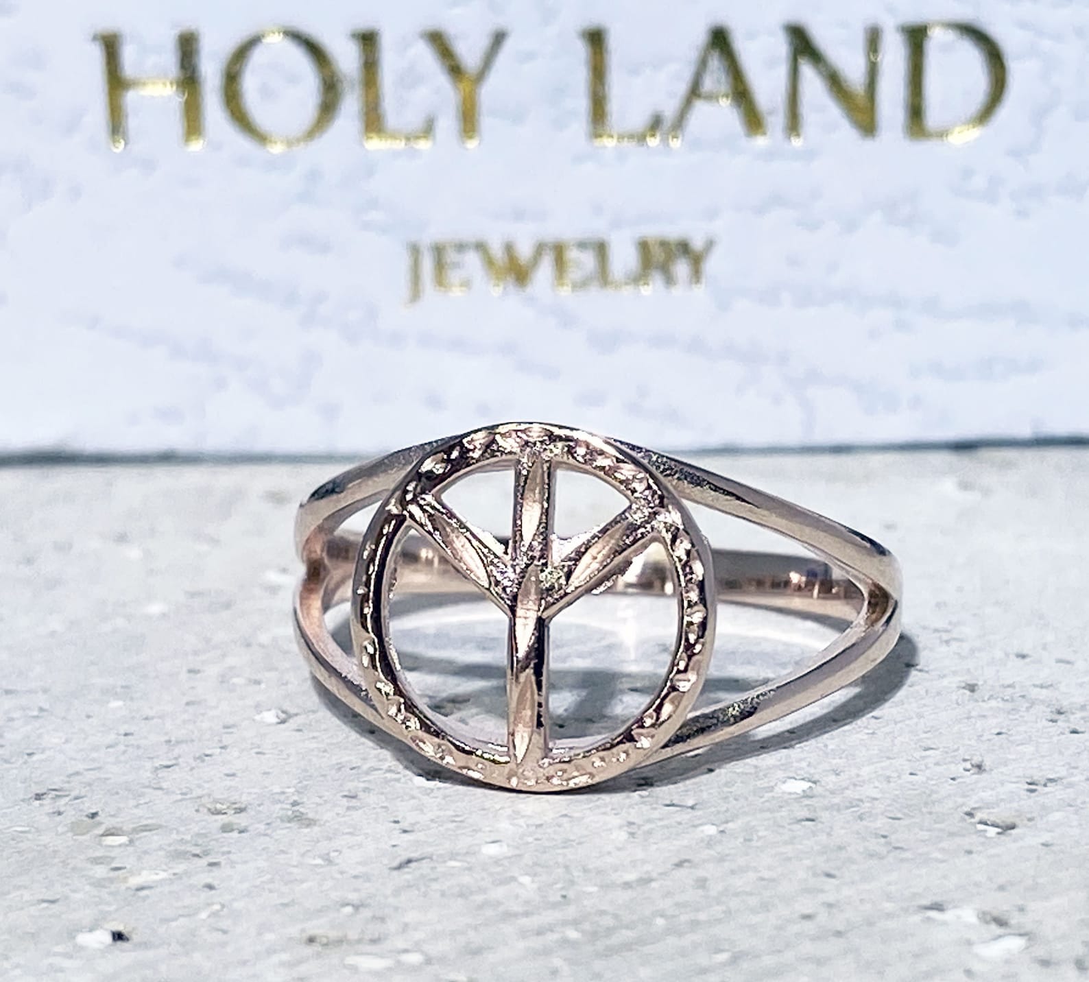 Peace Ring Gold Ring Peace Sign Jewelry Peace Symbol | Etsy