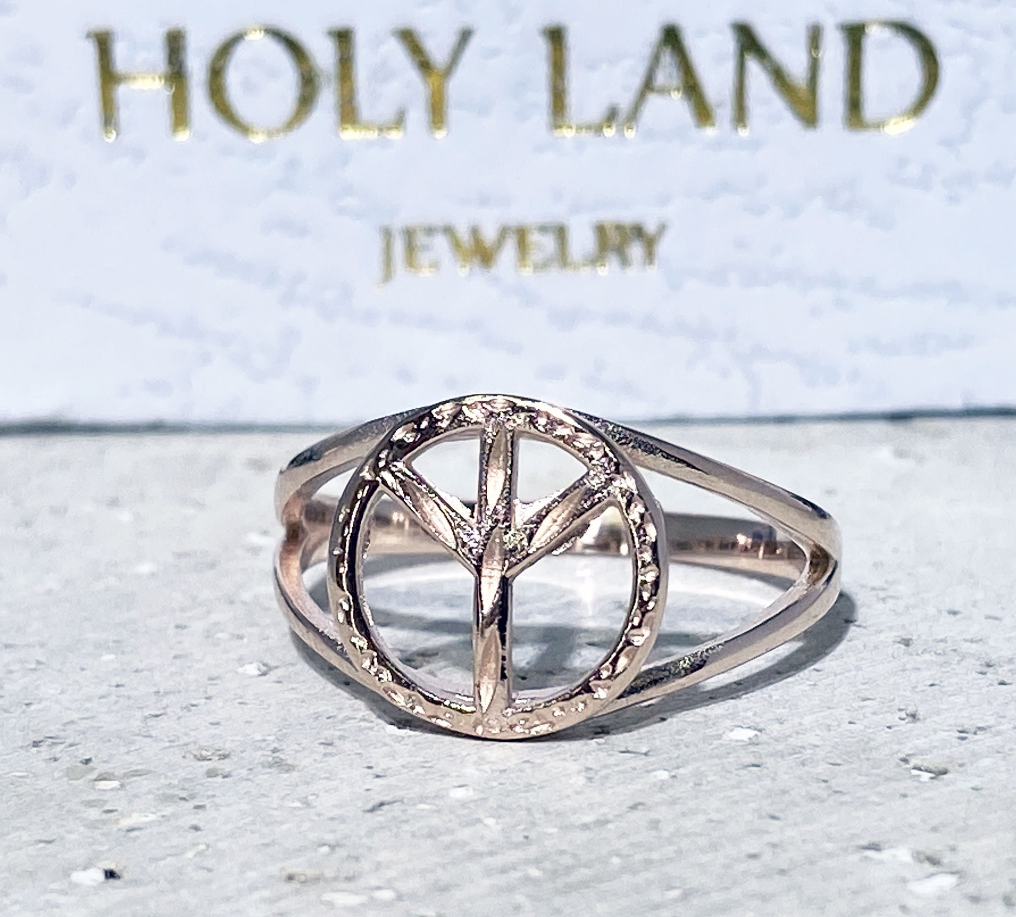 Peace Ring Gold Ring Peace Sign Jewelry Peace Symbol - Etsy Israel
