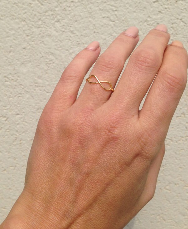 Gold Anchor Ring Stacking Ring Infinity Ring Stack Ring - Etsy