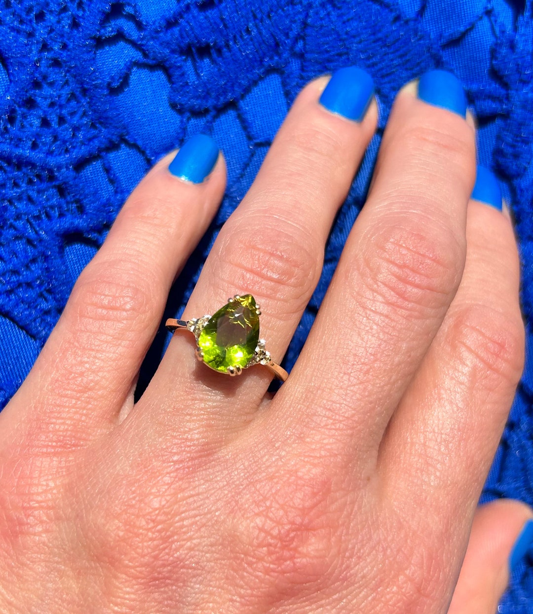 Peridot Ring August Birthstone Jewelry Statement Ring Gold Ring ...