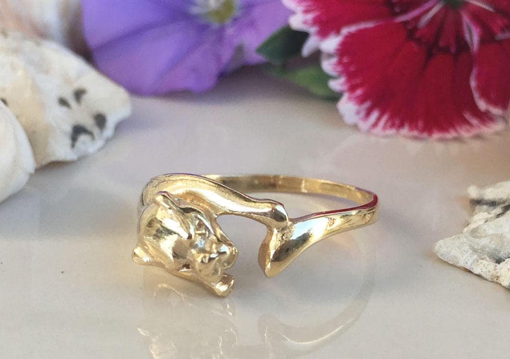 Panther Ring Gold Ring Jaguar Ring Animal Jewelry Puma | Etsy