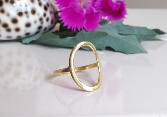 Gold Circle Ring Gold Ring Silver Circle Ring Eternity - Etsy