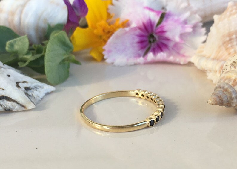 Black Onyx Ring December Ring TIny Ring Stack Ring | Etsy