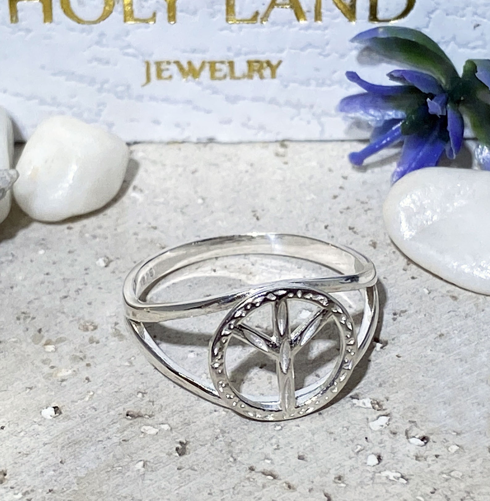 Peace Ring Gold Ring Peace Sign Jewelry Peace Symbol | Etsy