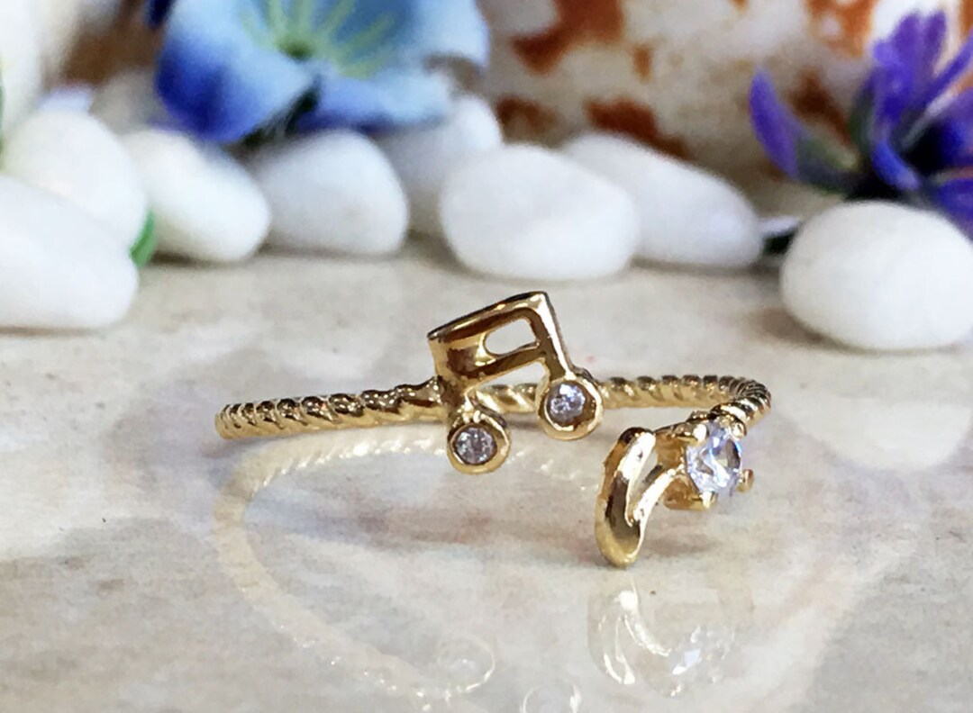 Music Note Ring - Music Note Charm - Music Jewelry - Music Symbol ...