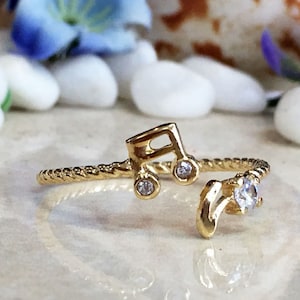 Music Note Ring - Music Note Charm - Music Jewelry - Music Symbol ...