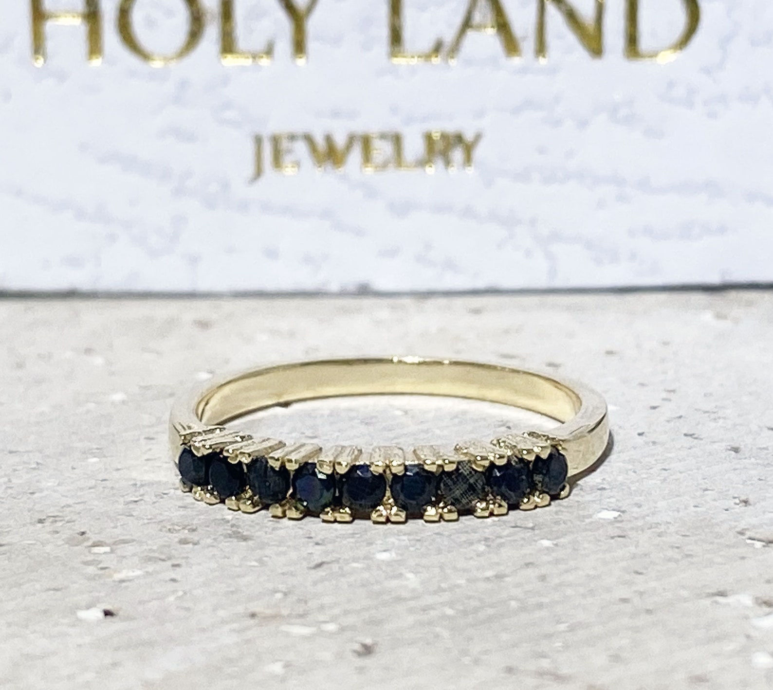 Black Onyx Ring December Ring Half Eternity Ring Tiny | Etsy