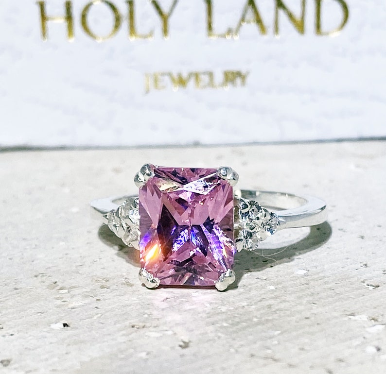 Rose Quartz Ring October Birthstone Statement Ring Gold - Etsy