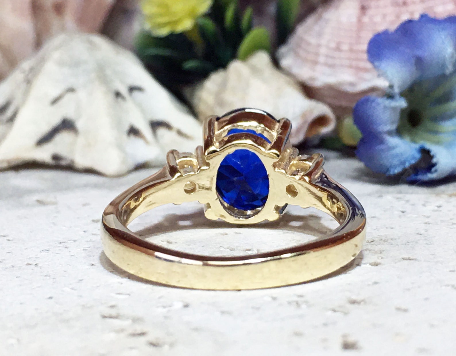 Blue Sapphire Ring September Birthstone Statement Ring | Etsy