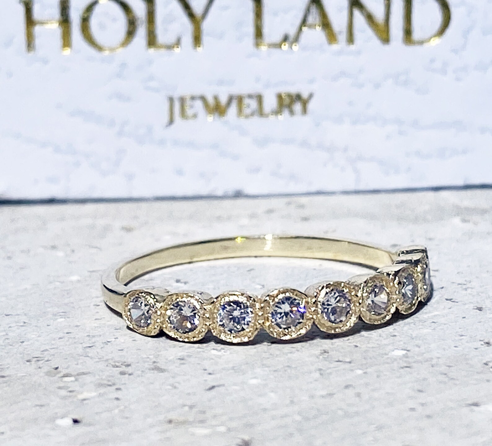 Clear Quartz Ring White Quartz Band Stack Ring April | Etsy