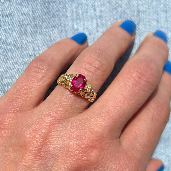 Fuchsia Ring - Etsy